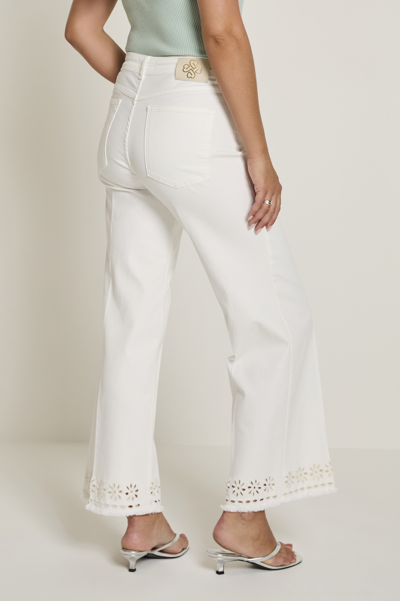 Mira (Ajour) Color Denim White L30 Para MI - Iris & Co Damesmode